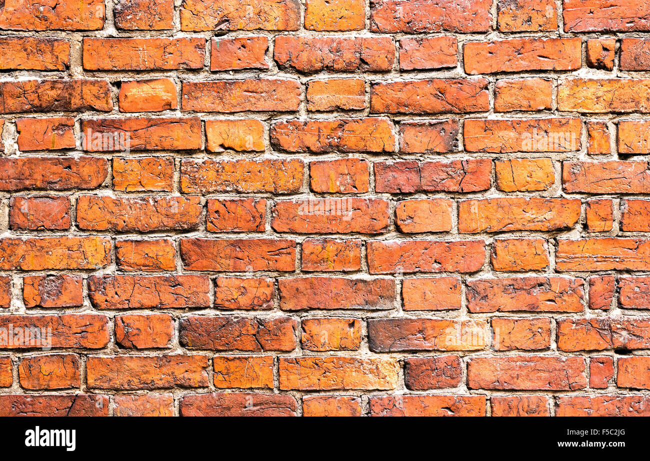 Weathered stained old brick wall as background Stock Photo - Alamy