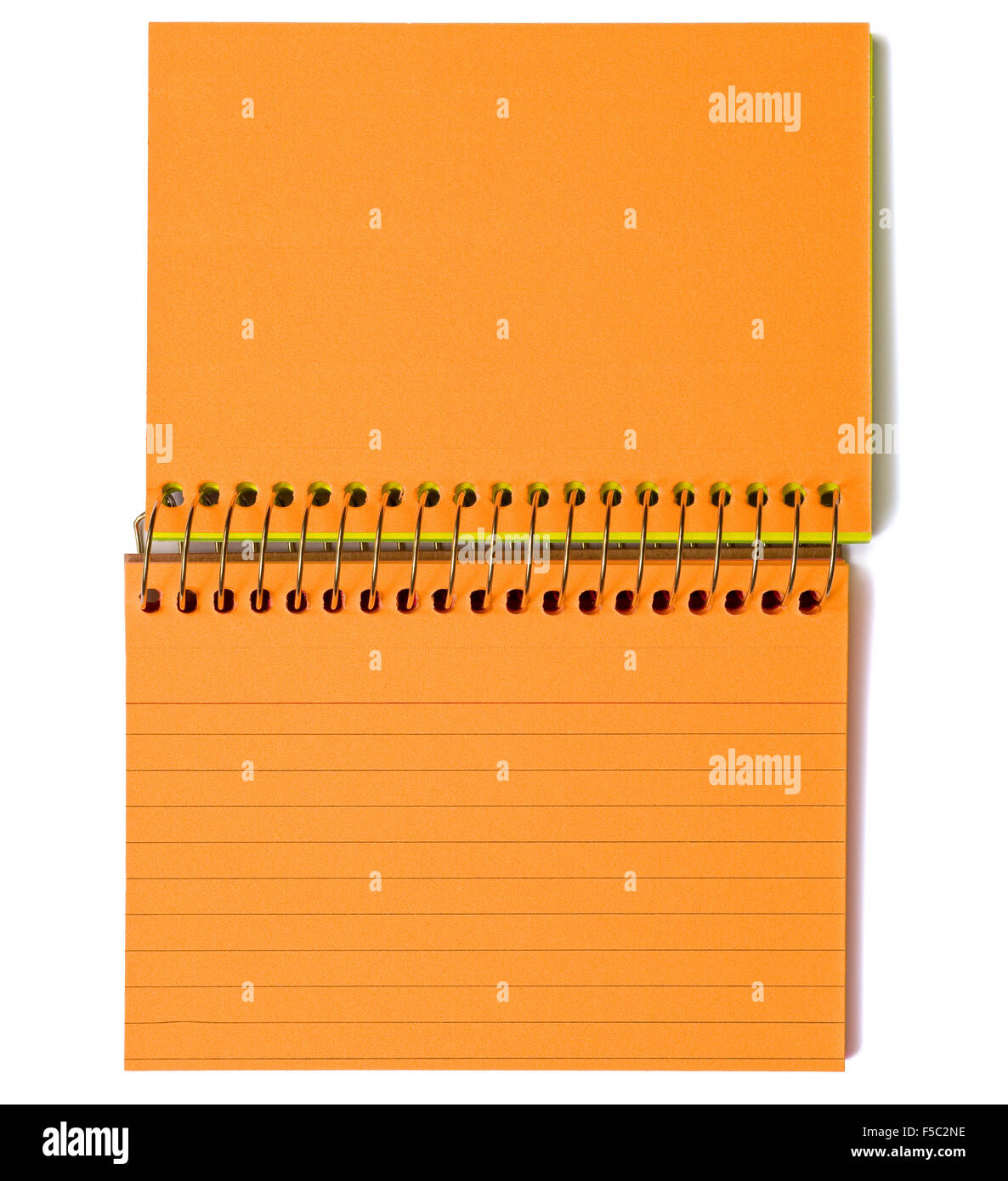 Neon Orange Spiral-Bound Notecards Stock Photo - Alamy