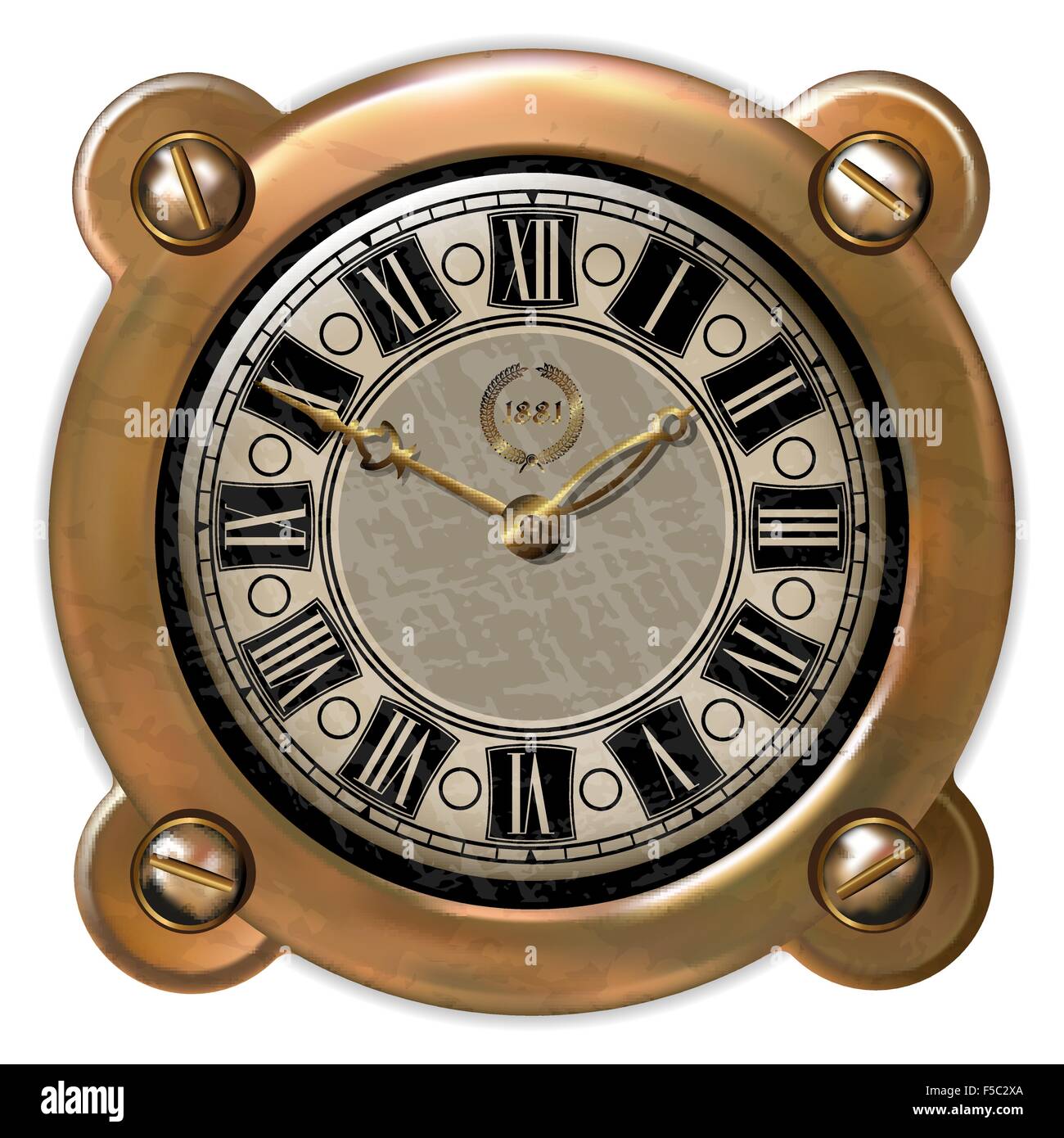 Ancient clock vector Stock Vector Image & Art - Alamy
