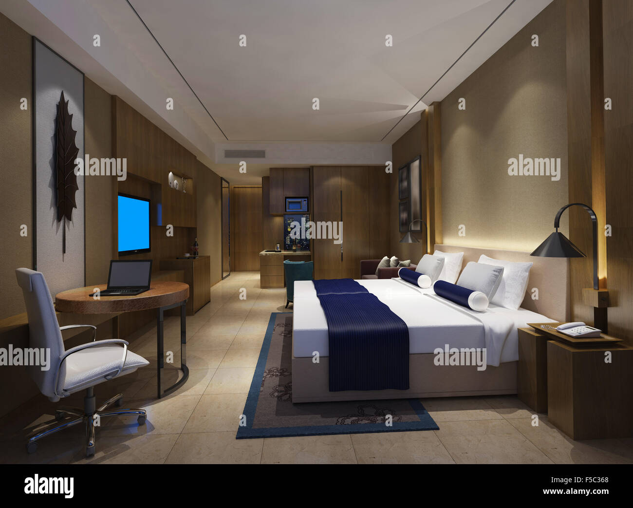 Hotel Room Interior Stock Photo - Alamy