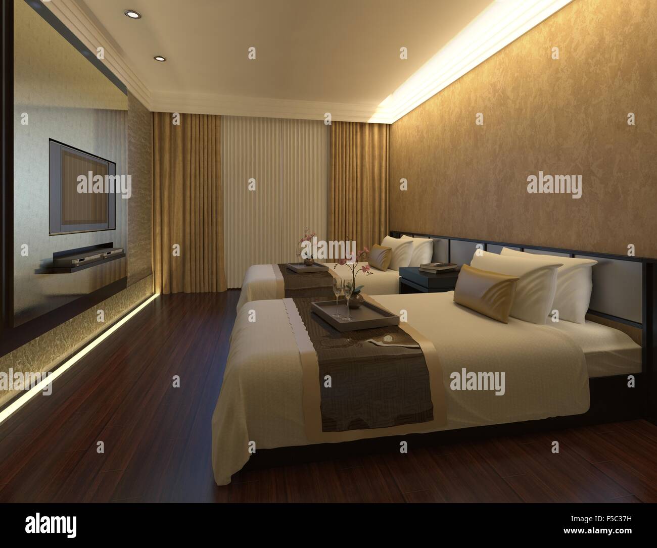 Hotel Room Interior Stock Photo - Alamy