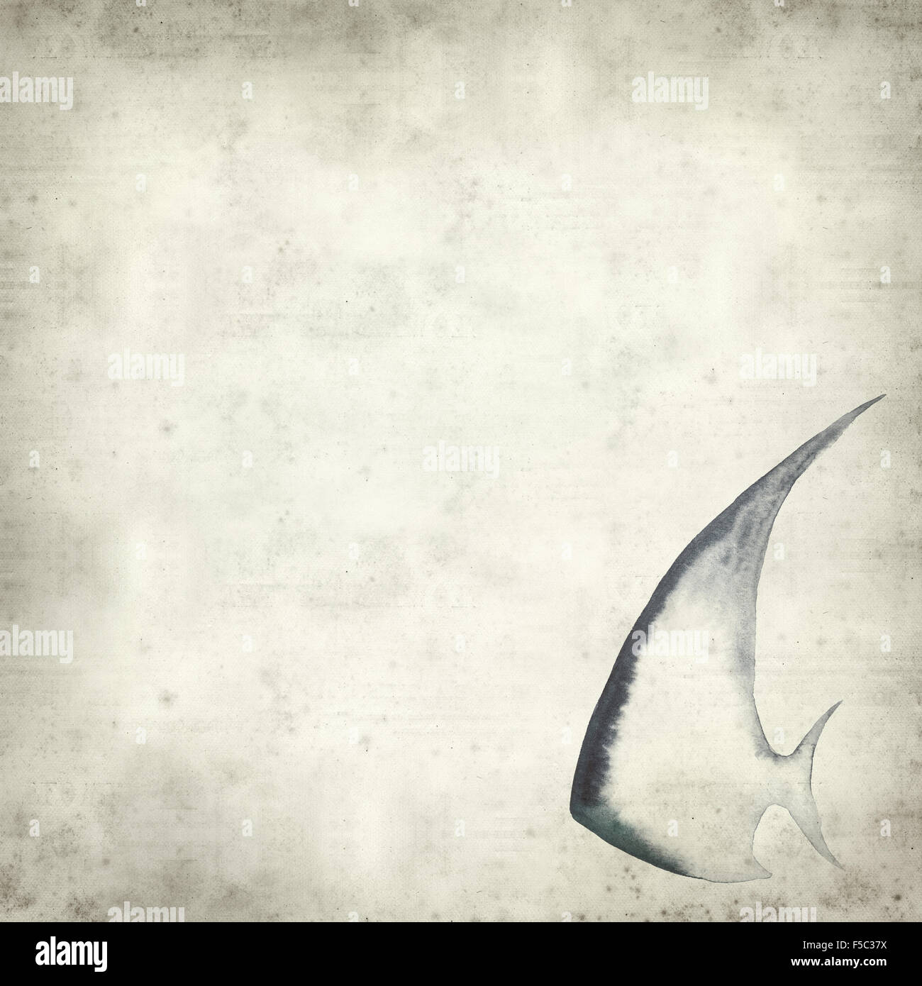 textured old paper background with watercolor fish outlines Stock Photo ...