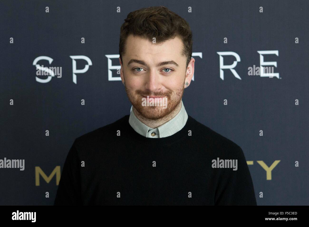Mexico City, Mexico. 1st Nov, 2015. British singer Sam Smith poses ...