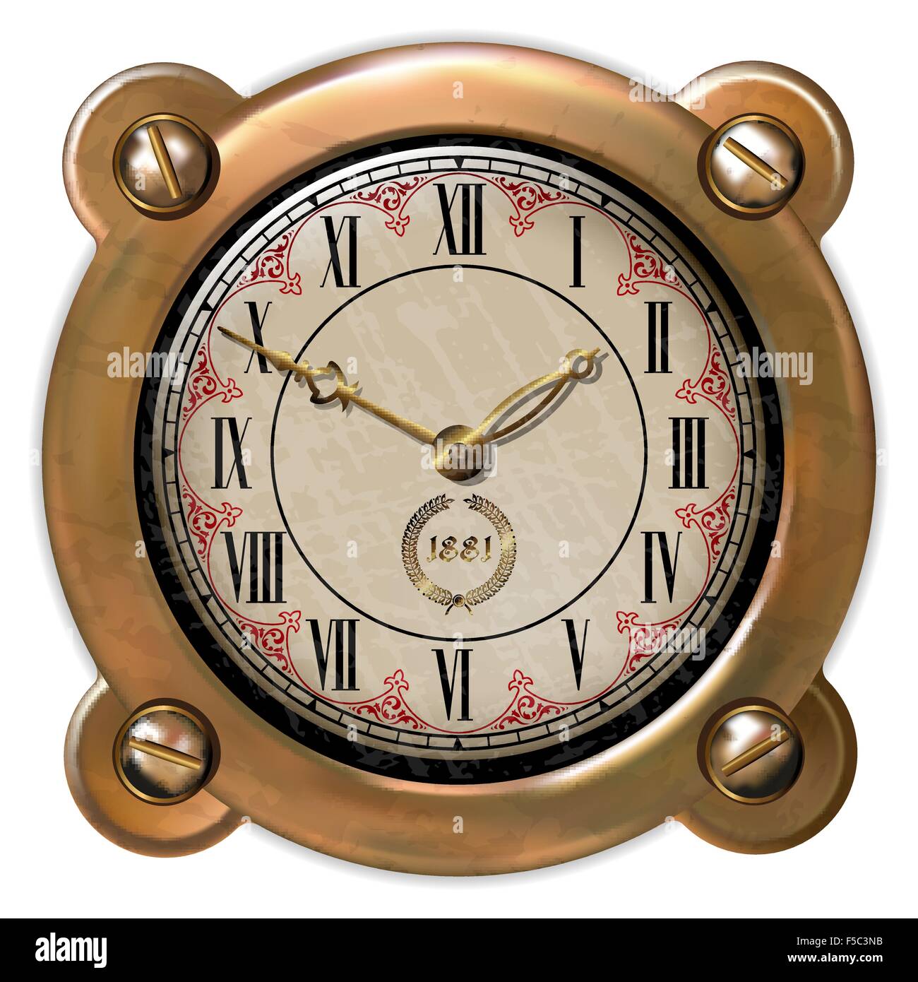 Ancient clock vector Stock Vector Image & Art - Alamy