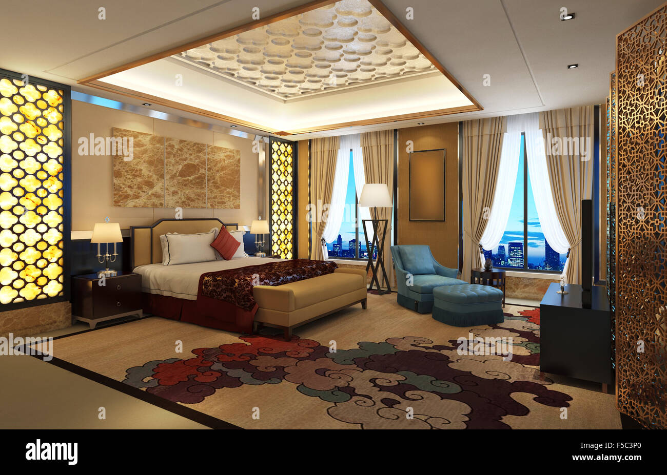 Hotel Room Interior Stock Photo - Alamy