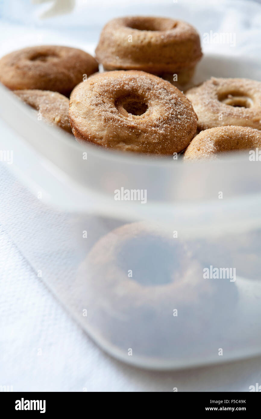 Doughnuts in Plastic Container Stock Photo - Alamy