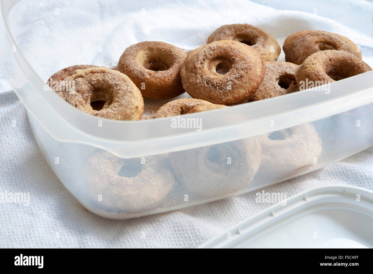 Doughnuts in Plastic Container Stock Photo - Alamy