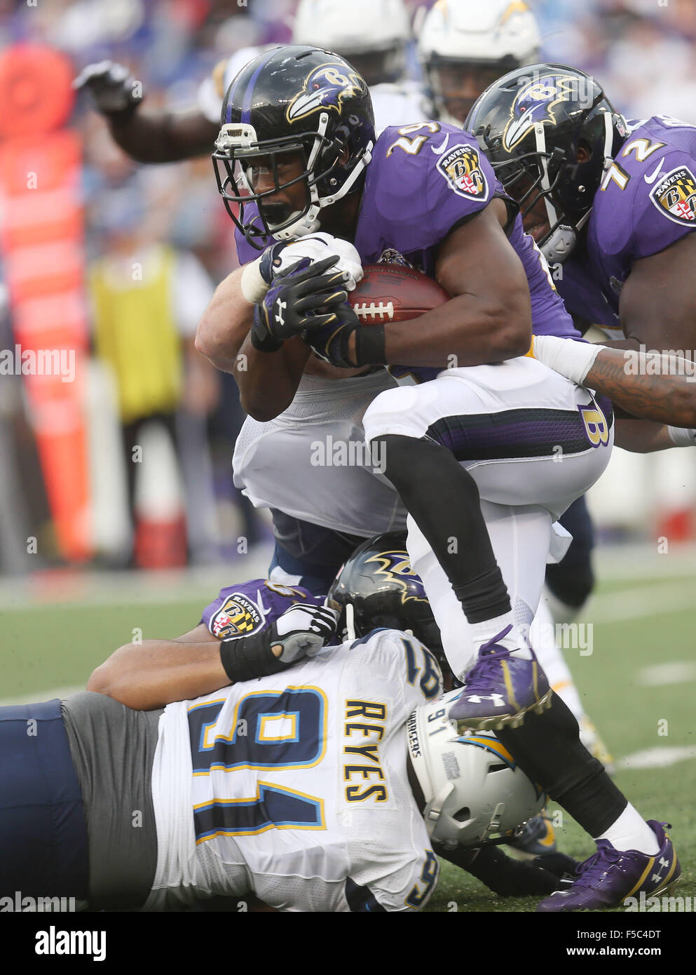 Baltimore Ravens RB Justin Forsett (29) in action during a matchup ...