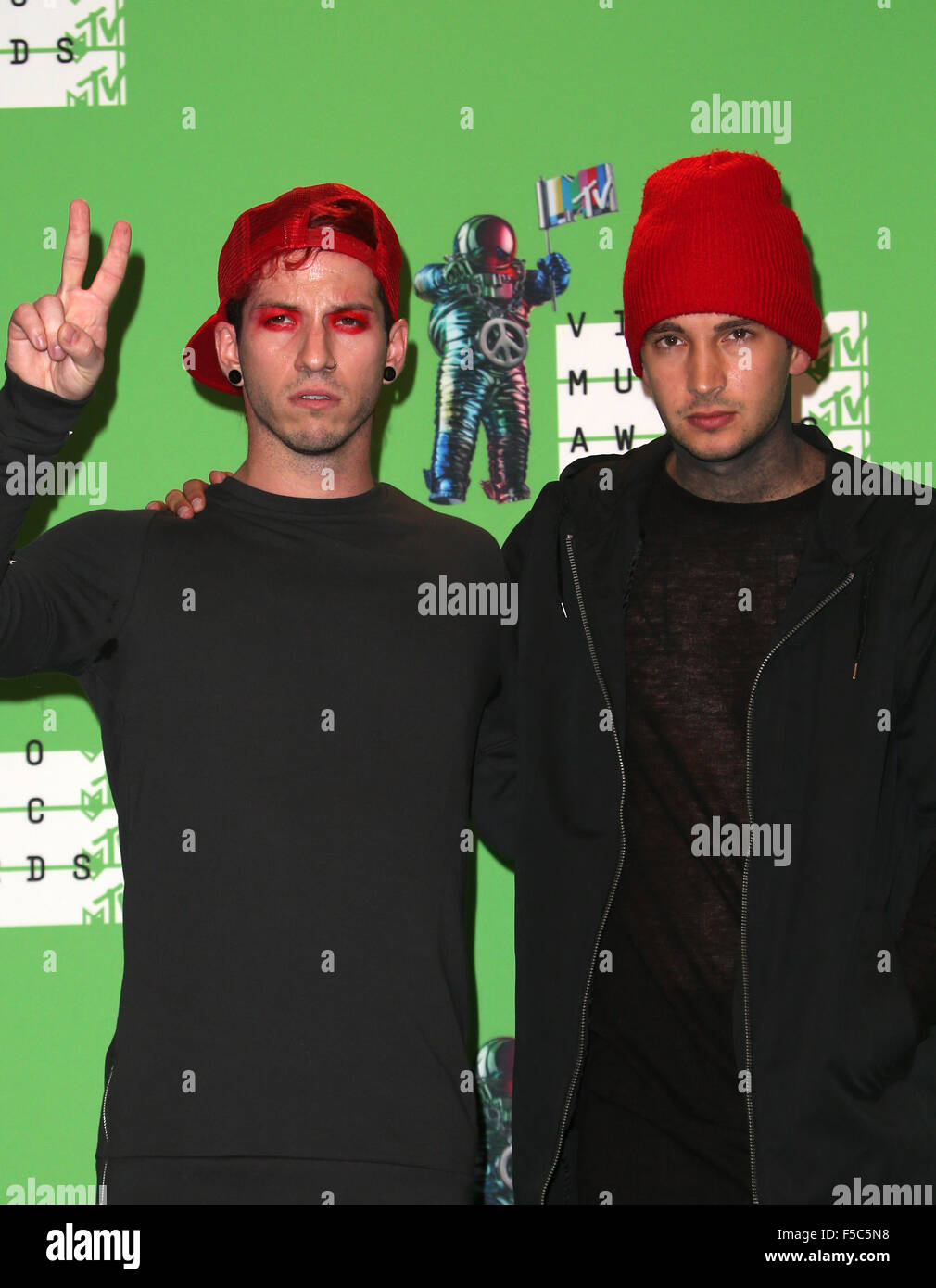 The 2015 MTV Video Music Awards- Press Room Featuring: Josh Dun, Tyler ...