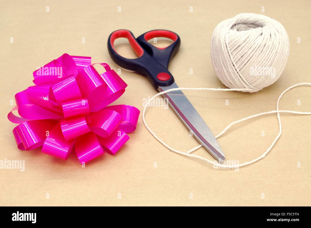 A studio photo of gift wrapping items Stock Photo - Alamy