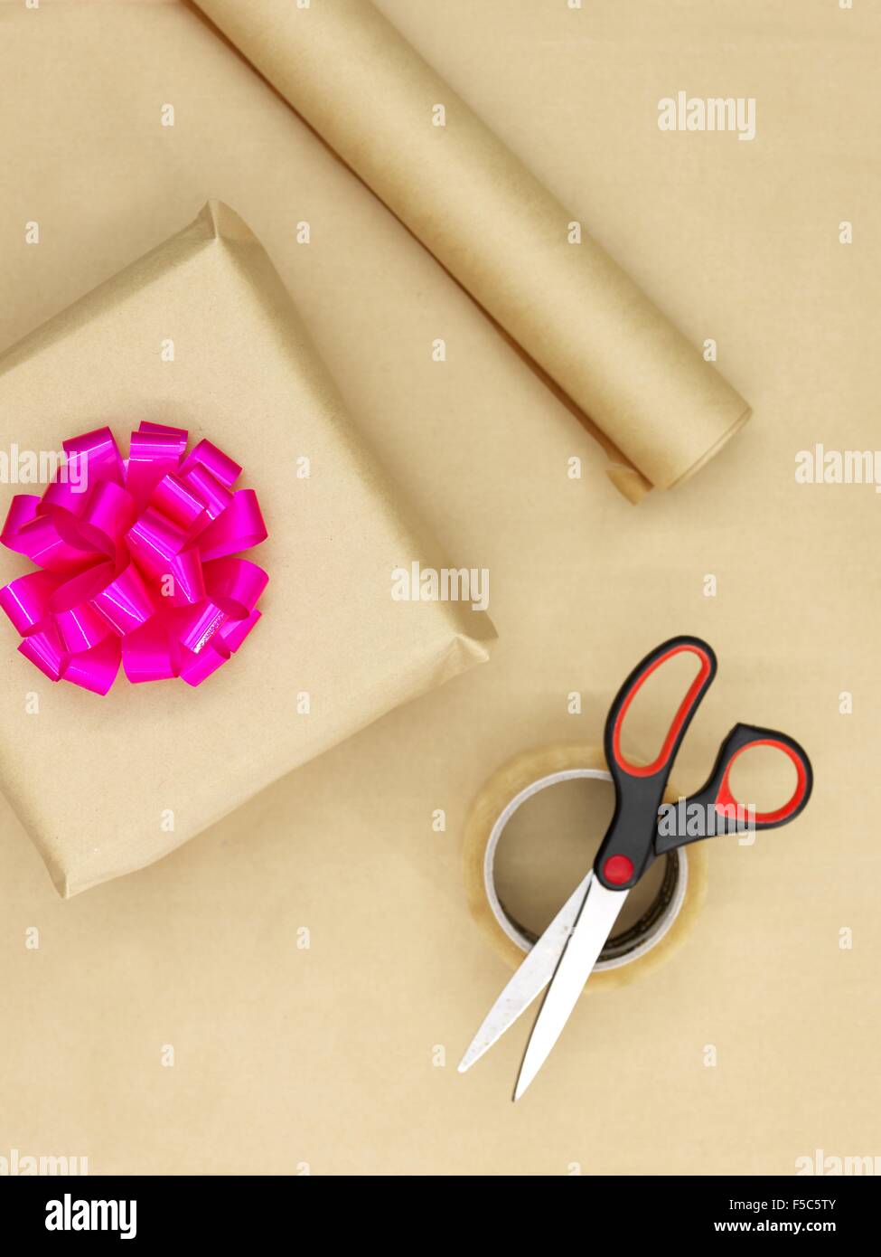 A studio photo of gift wrapping items Stock Photo - Alamy