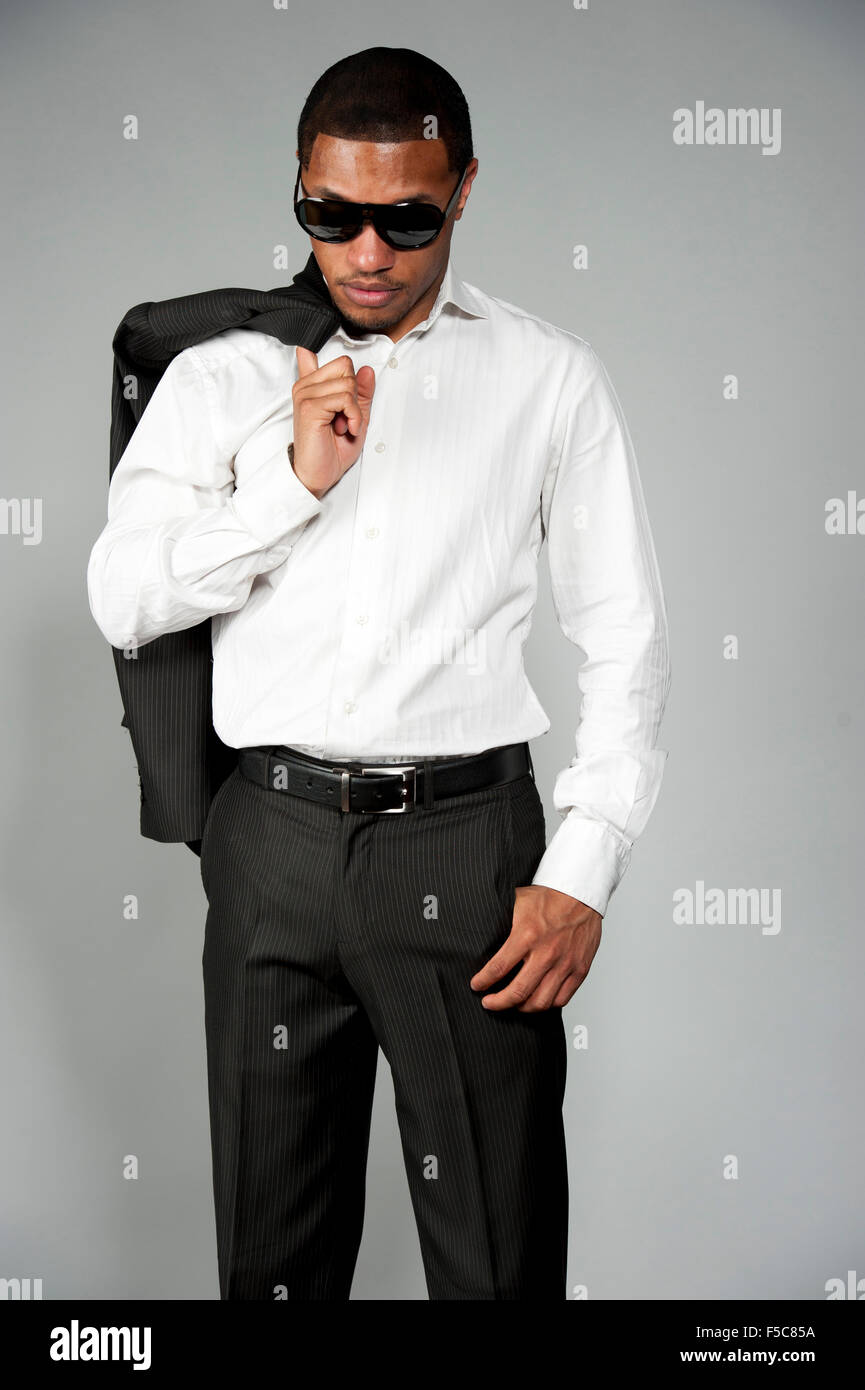 African American Male in A Suit Stock Photo - Alamy