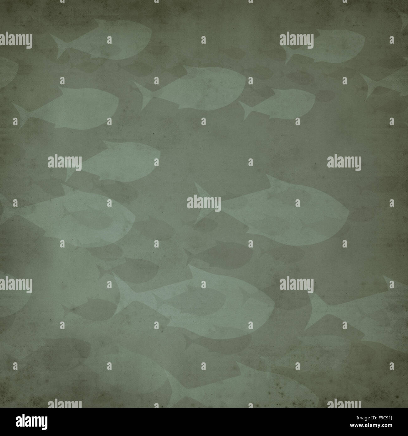 textured old paper background with many swimming fish Stock Photo - Alamy