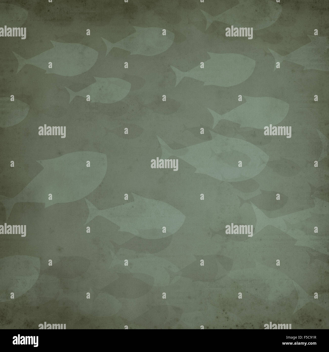 textured old paper background with many swimming fish Stock Photo - Alamy