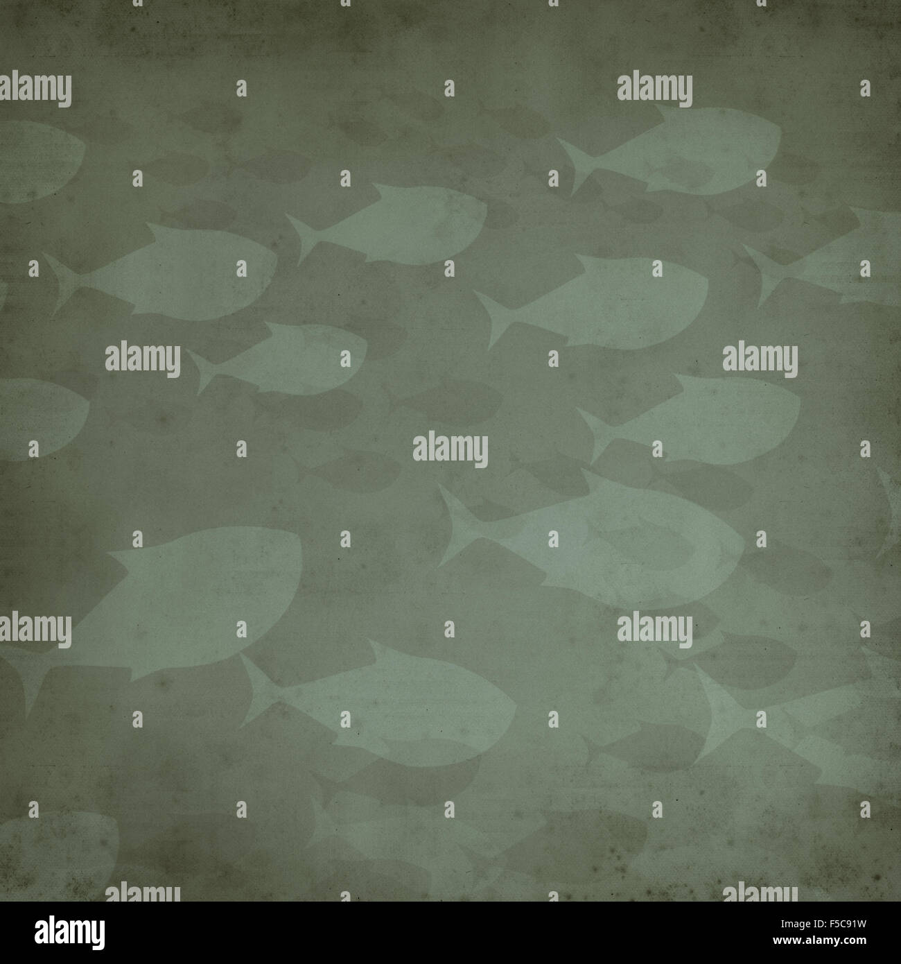 textured old paper background with many swimming fish Stock Photo - Alamy