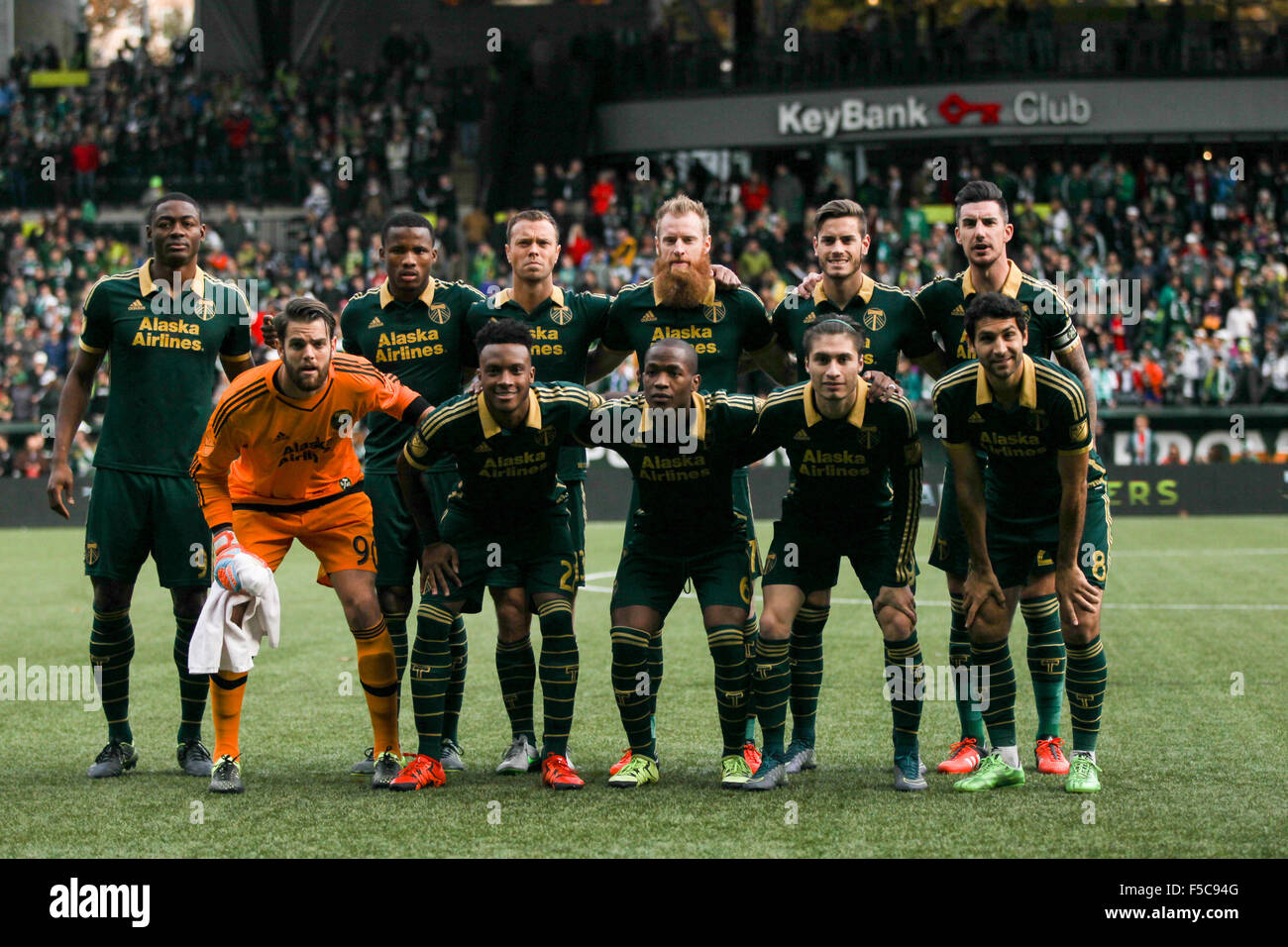 Portland, Oregon, USA. 1st Nov, 2015. The Timbers starting 11. The ...