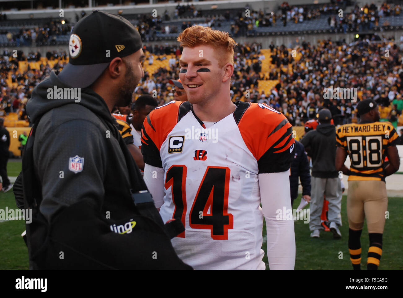 November 1st, 2015: Andy Dalton #14 during the Cincinnati Bengals vs ...