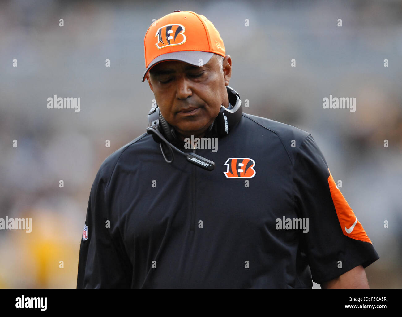 November 1st, 2015: Head Coach Marvin Lewis during the Cincinnati ...