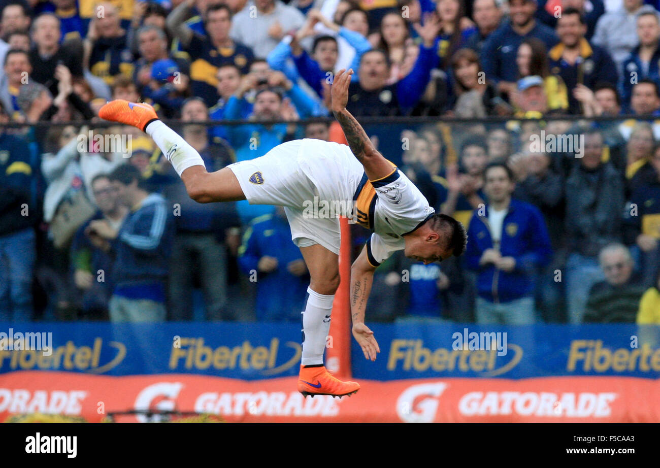 Buenos Aires, Argentina. 1st Nov, 2015. Boca Juniors' Fabian Monzon ...
