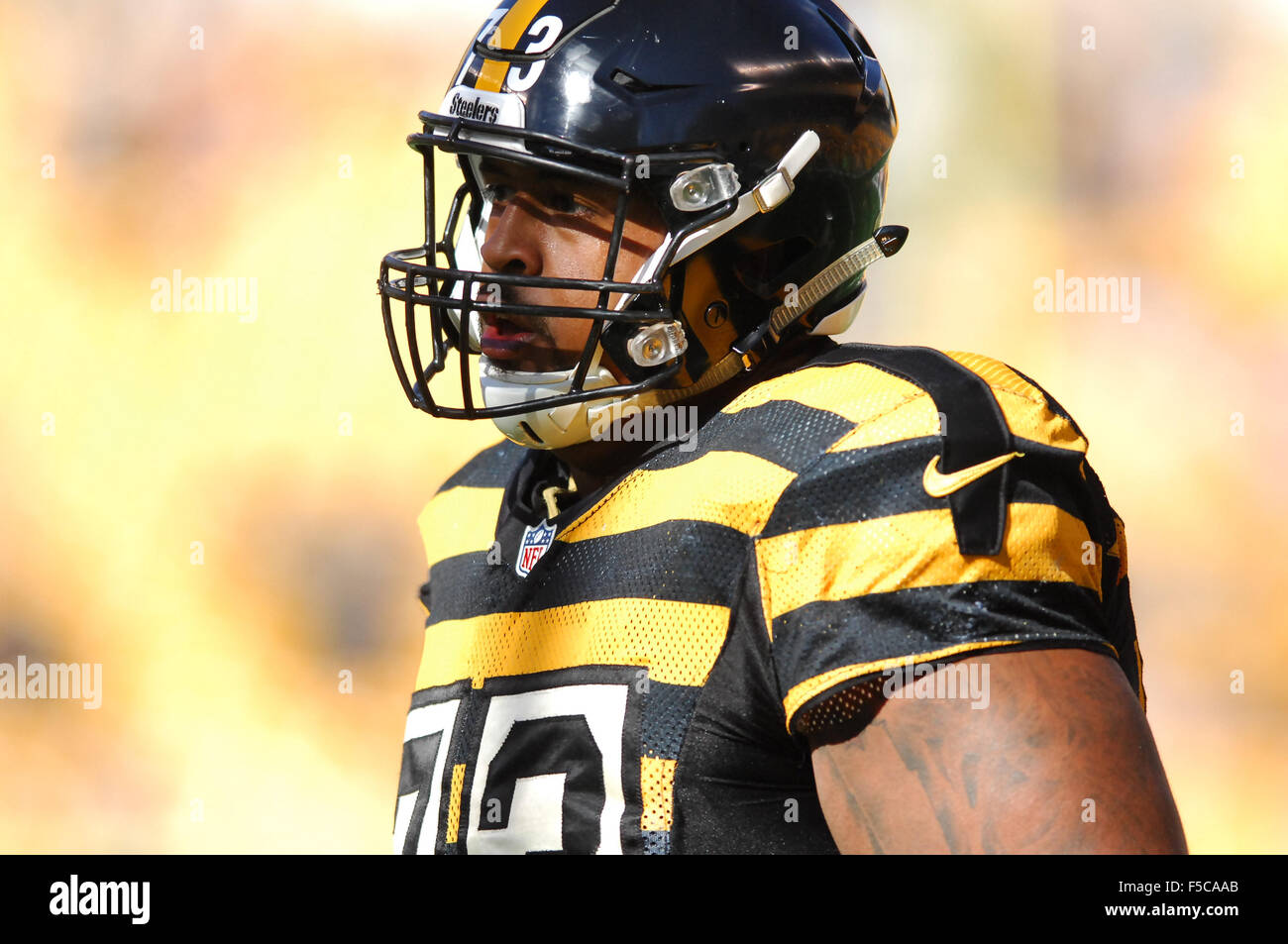 Pittsburgh, PA, USA. 1st Nov, 2015. Ramon Foster #73 during the ...