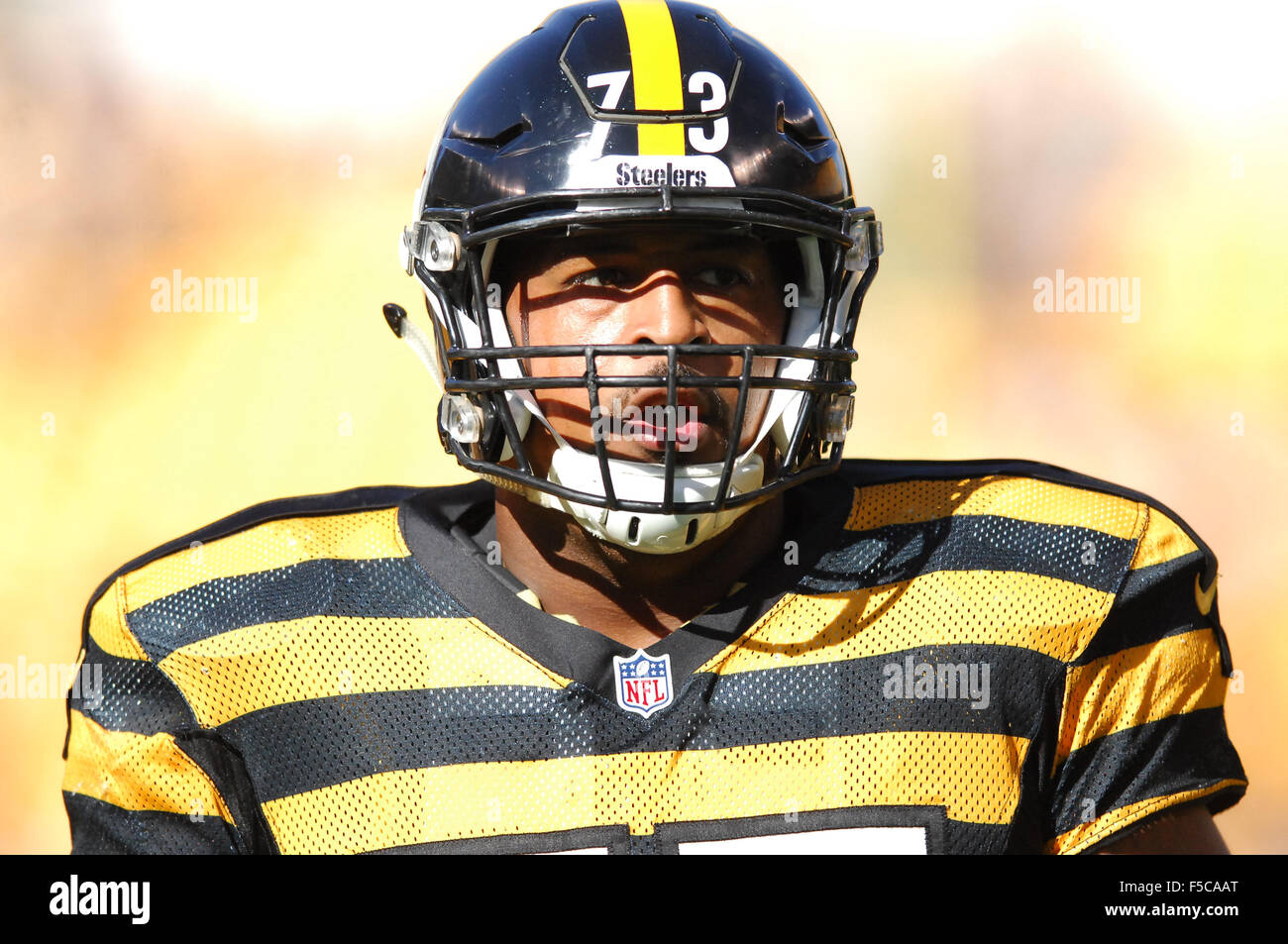 Pittsburgh, PA, USA. 1st Nov, 2015. Ramon Foster #73 during the ...