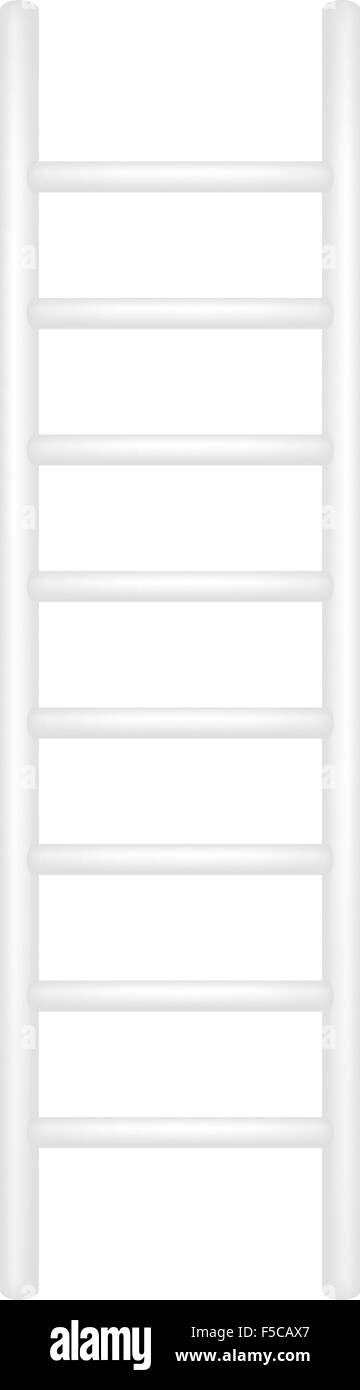 Wooden ladder in white design Stock Vector Image & Art - Alamy