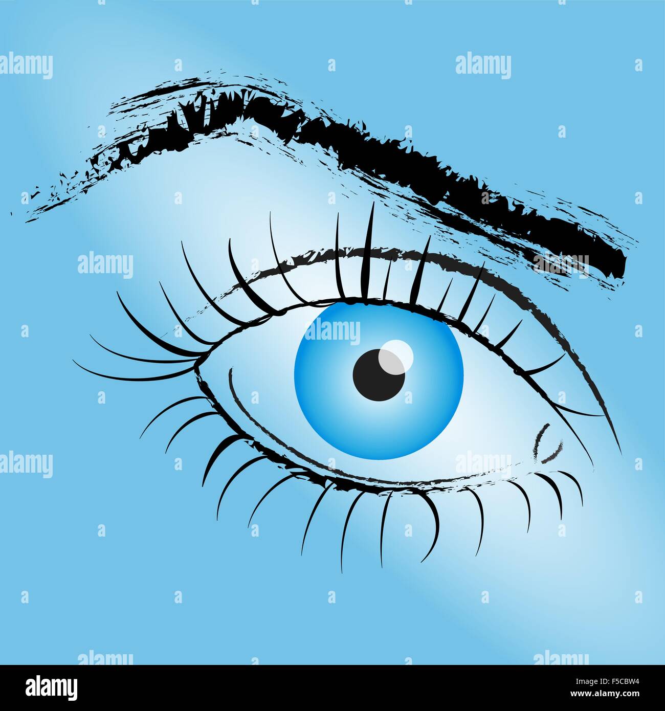 Painted on eye Stock Vector Images - Alamy