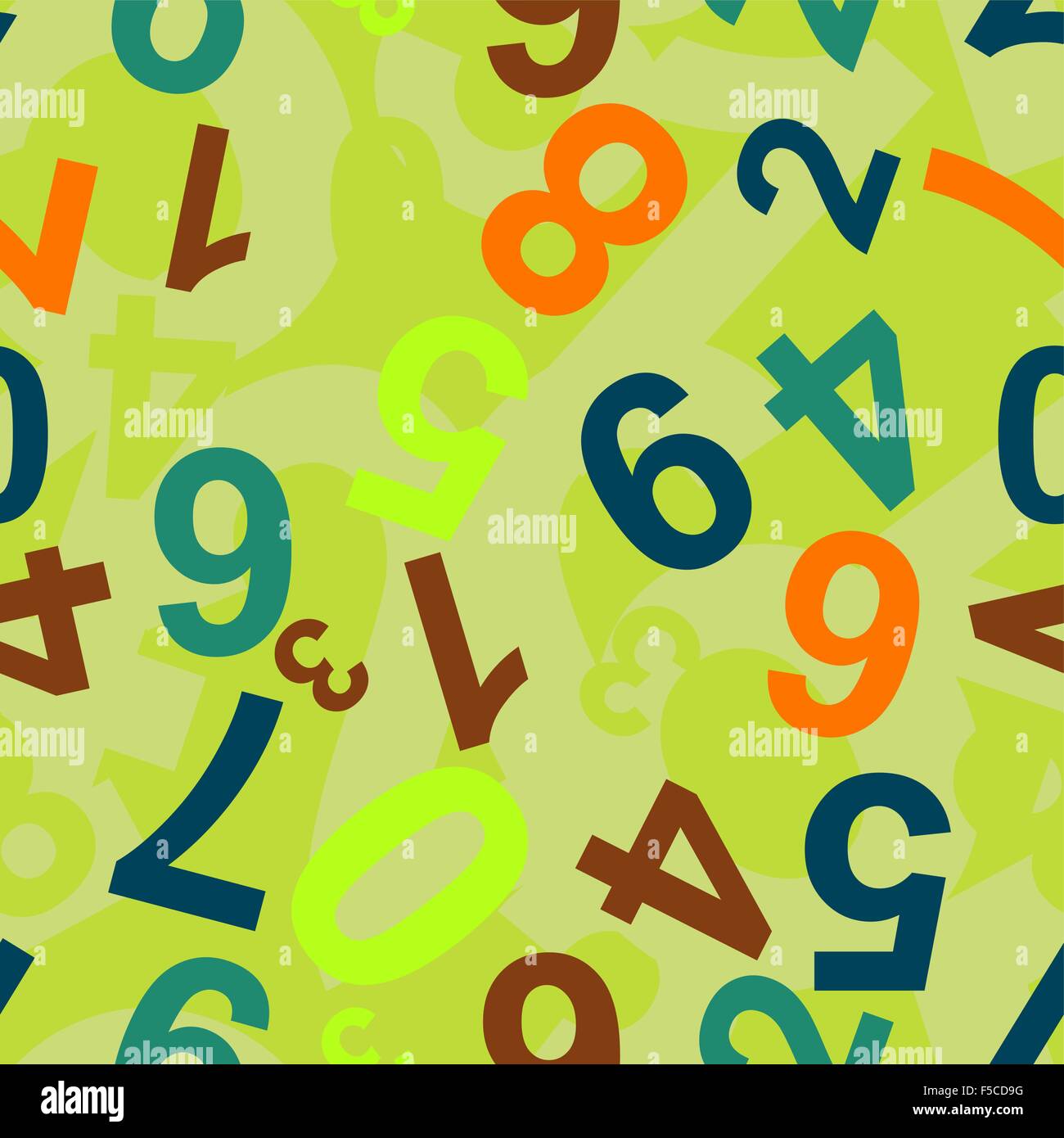 Seamless repeating pattern consisting of the numbers.Vector Stock ...