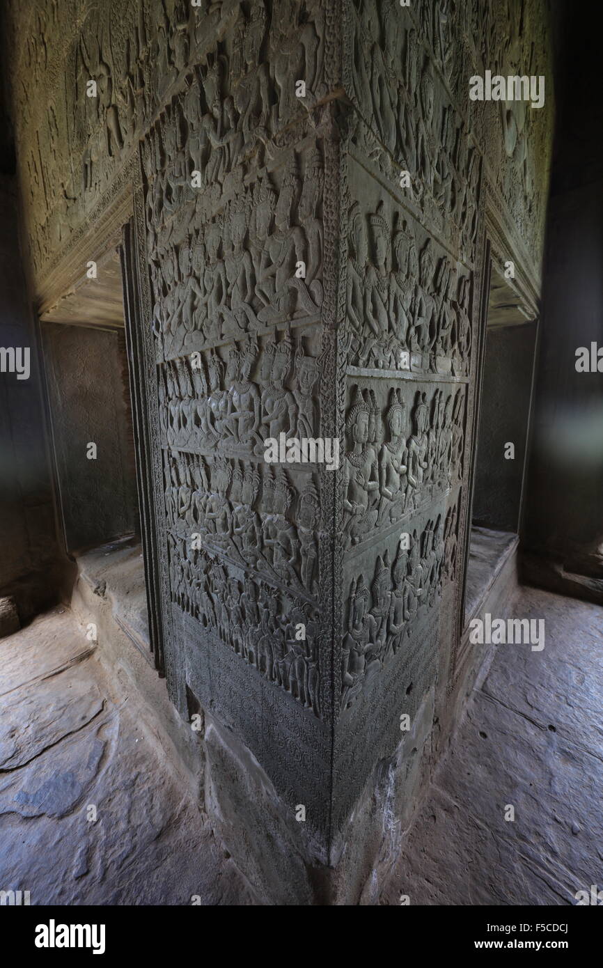 Stone carvings Angkor Wat Stock Photo - Alamy