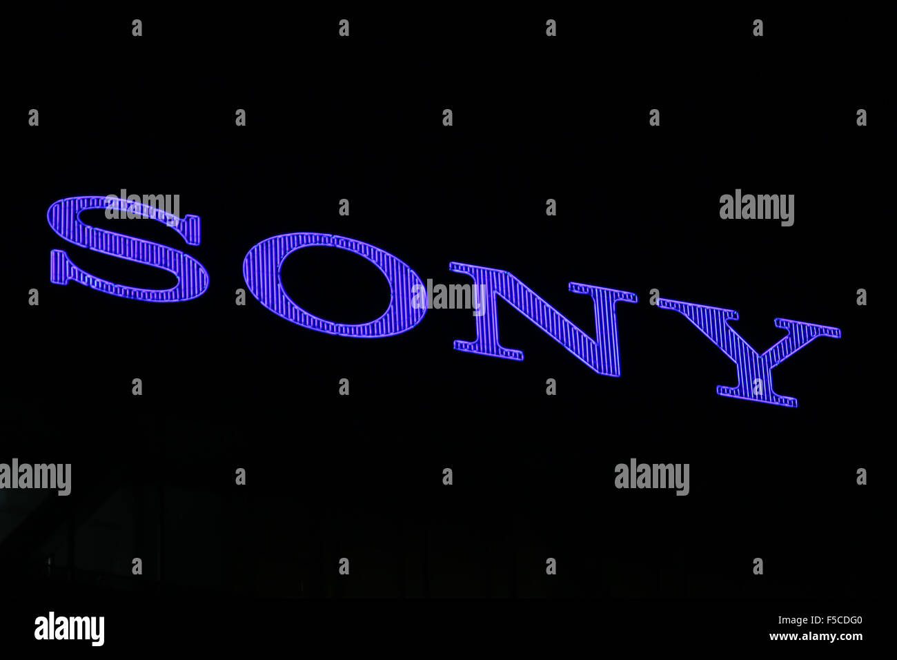 Tokyo, Japan. 29th Oct, 2015. Sony Corp.'s logo is seen on the company ...