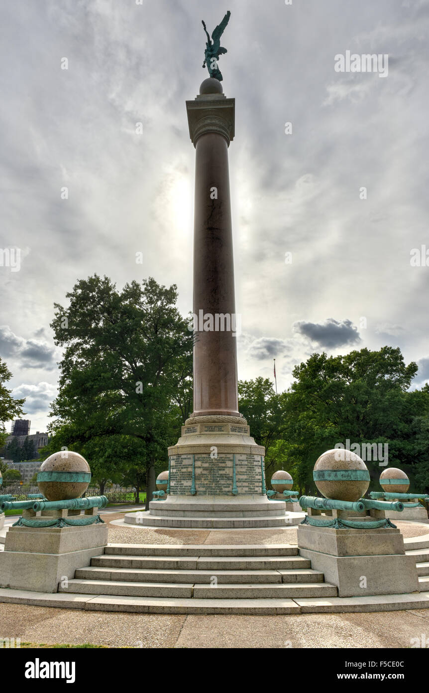 Battle Monument, a large doric column monument located on Trophy Point ...