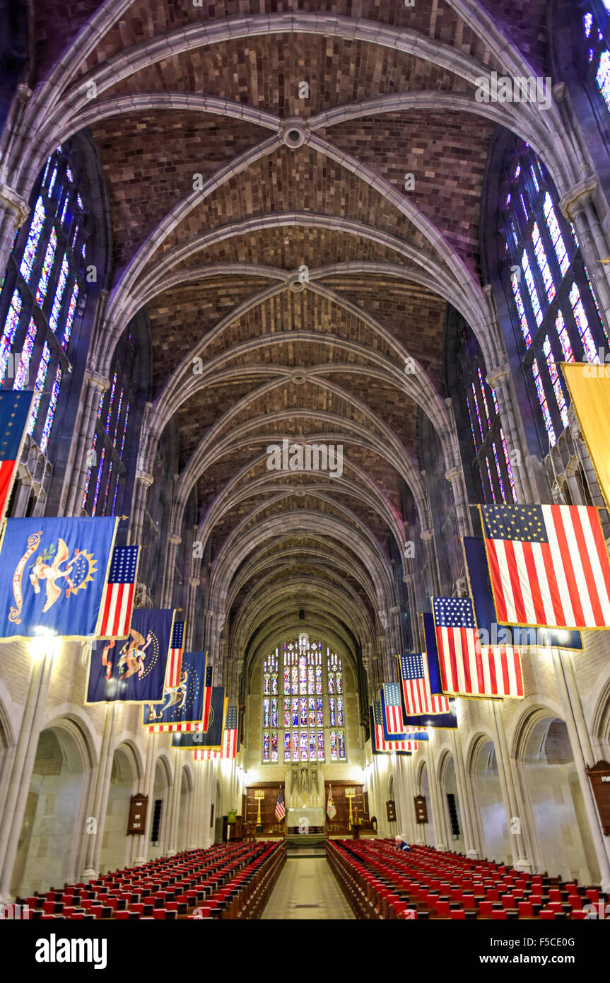 West Point, New York - September 26, 2015: West Point Cadet Chapel at ...