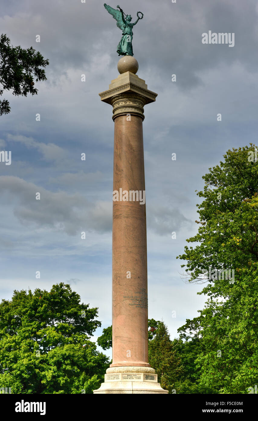 Battle Monument, a large doric column monument located on Trophy Point ...