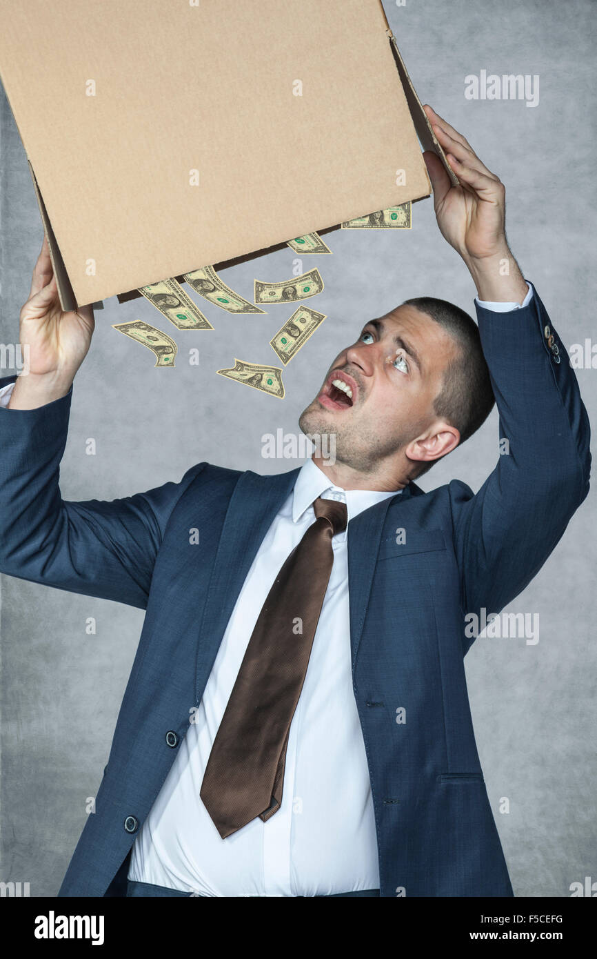 Man coming out of box hi-res stock photography and images - Alamy