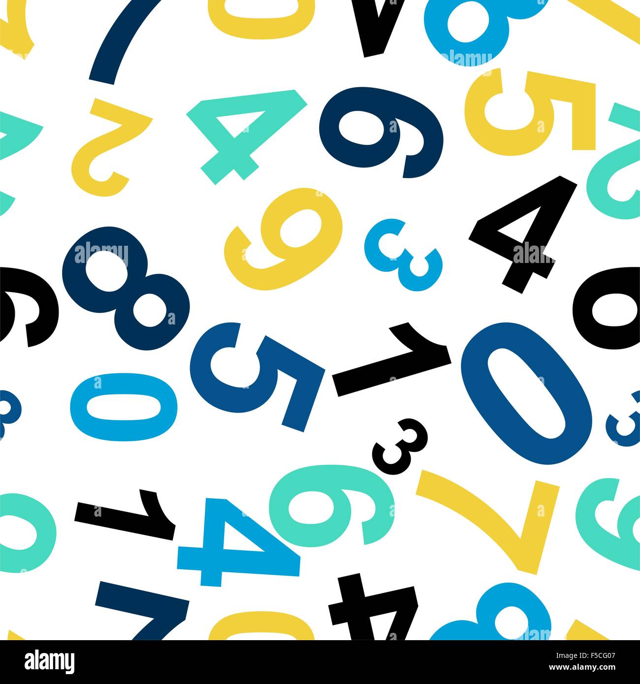 Seamless repeating pattern consisting of the numbers.Vector Stock ...