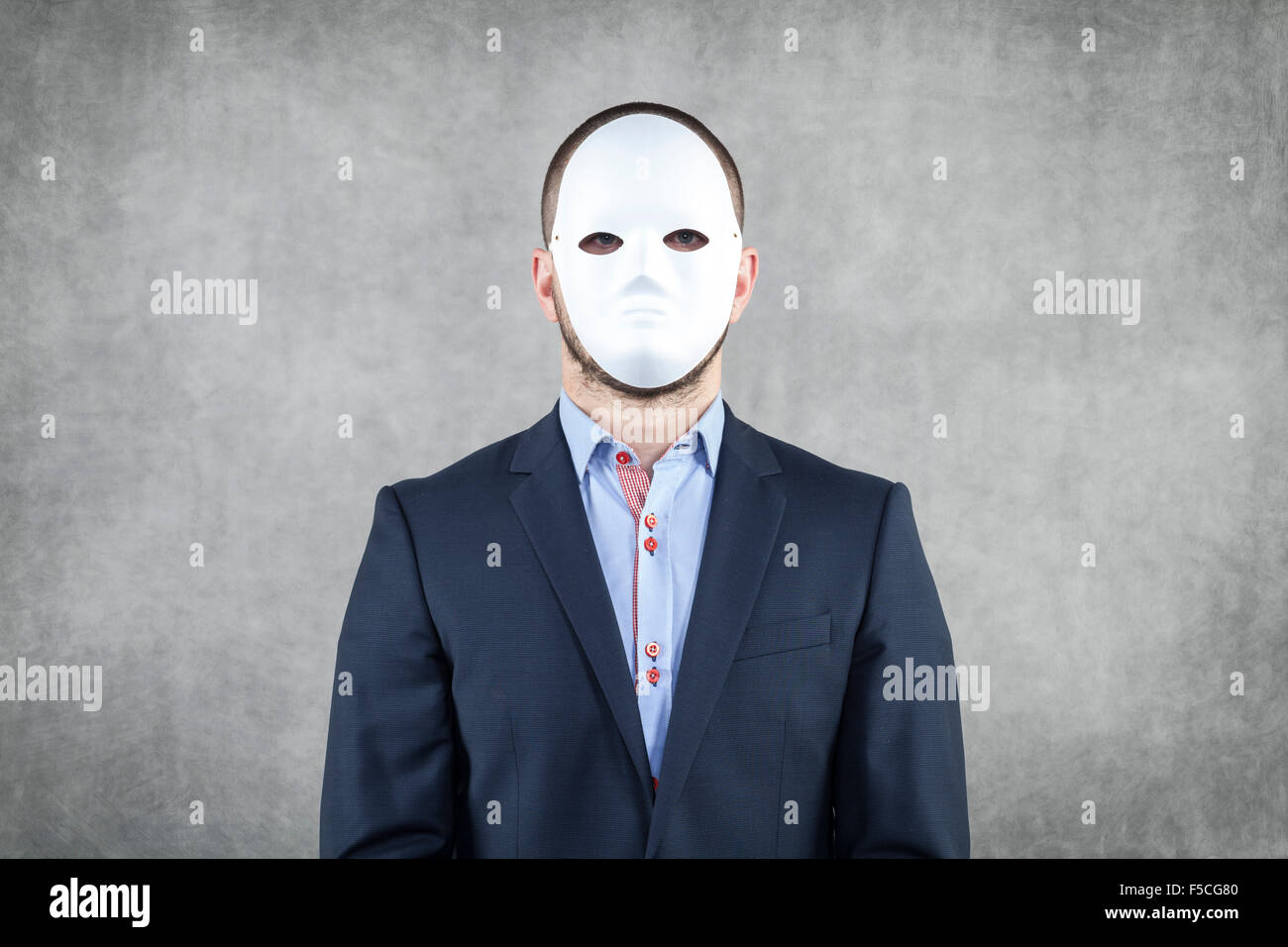businessman portrait mask unknown incognito Stock Photo - Alamy