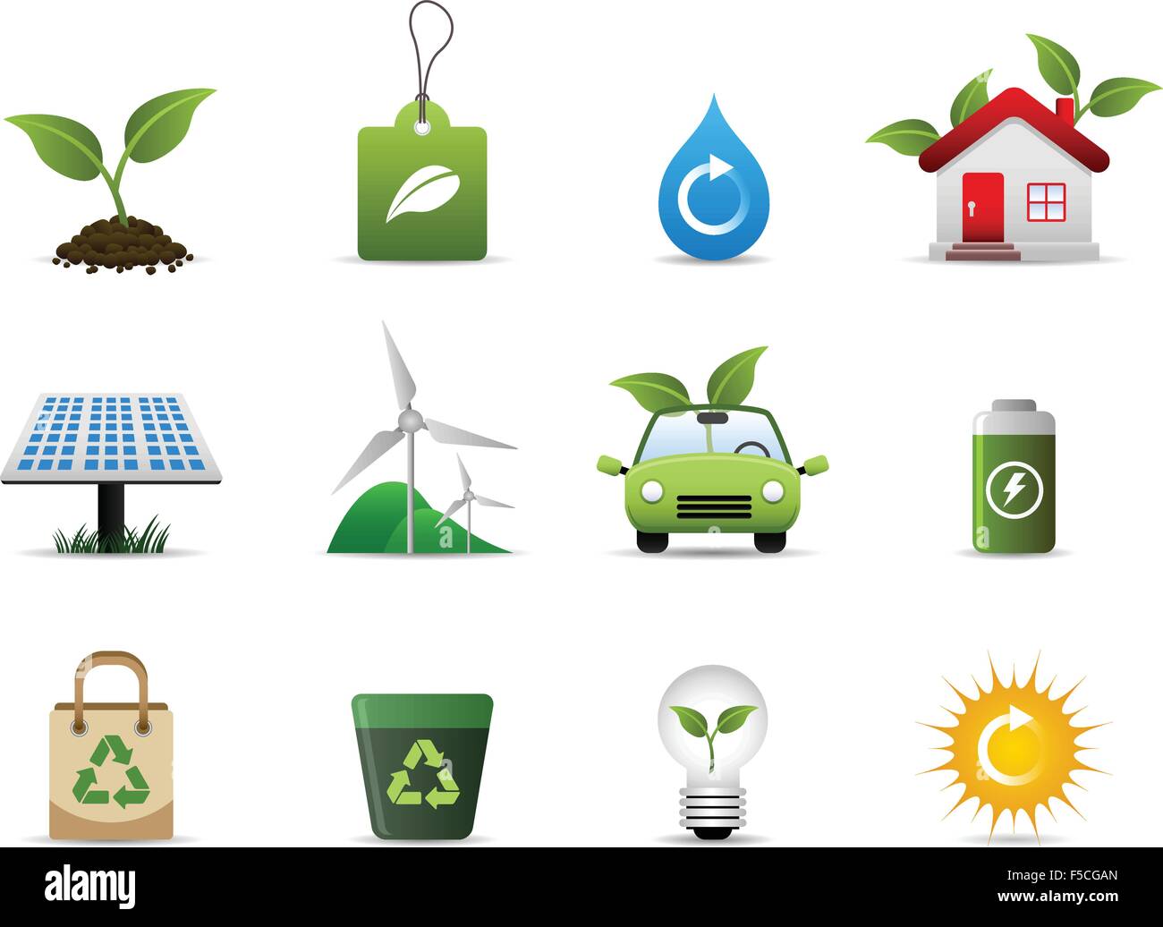 Green Environment Icon Stock Vector Image & Art - Alamy