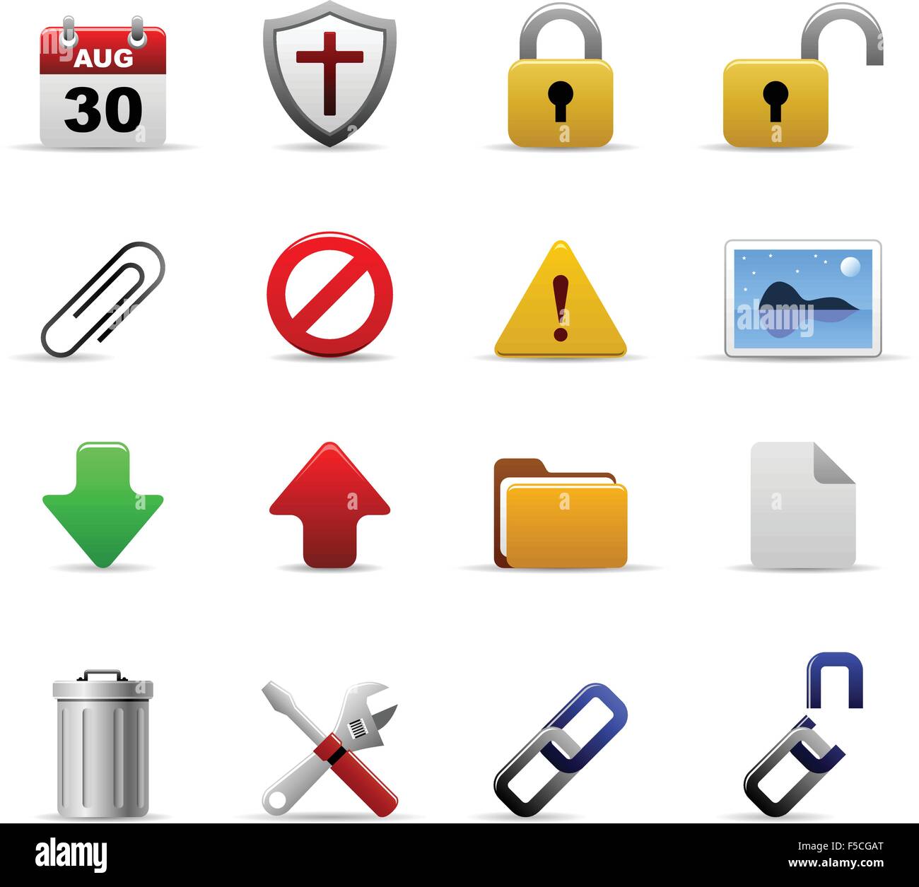 Computer padlock virus alert Stock Vector Images - Alamy