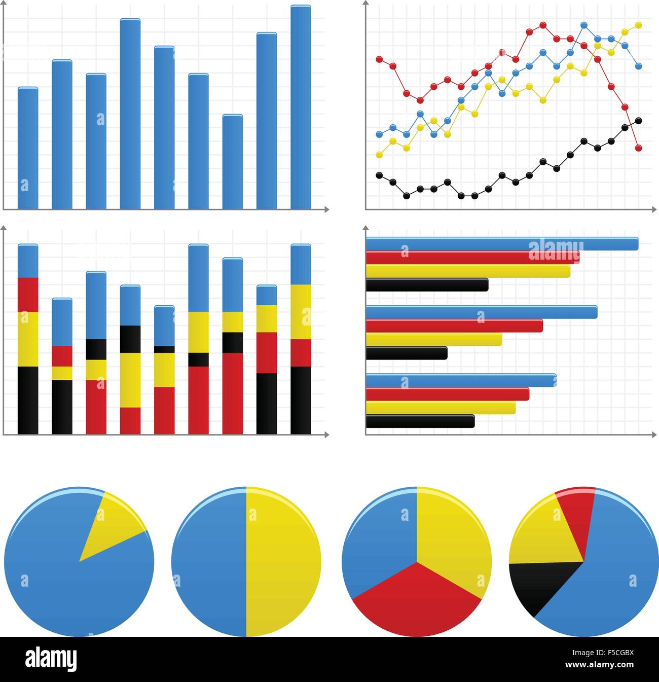 Red line charts Stock Vector Images - Alamy