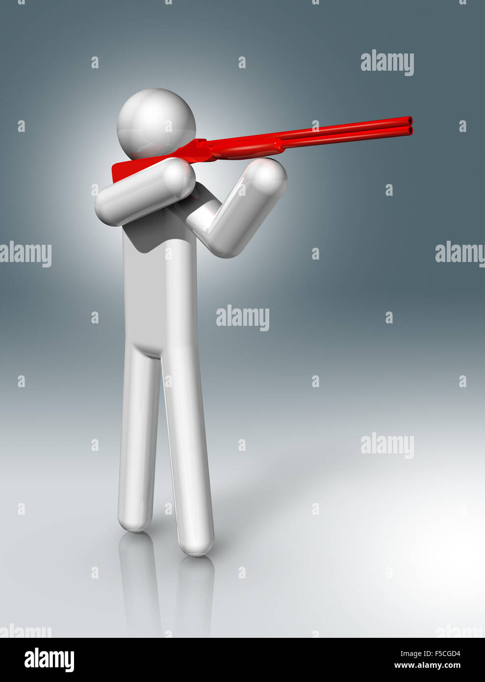 three dimensional shooting symbol, olympic games Stock Photo - Alamy