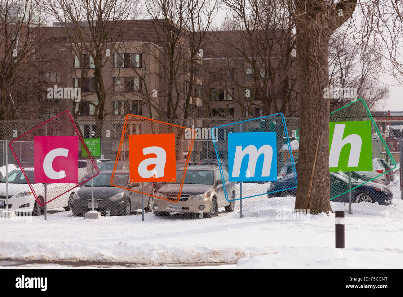The colourful signage for the Centre for Addiction and Mental Health ...