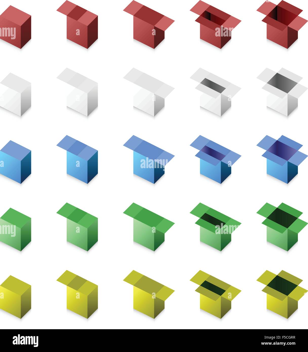 Blue gift box opening Stock Vector Images - Alamy