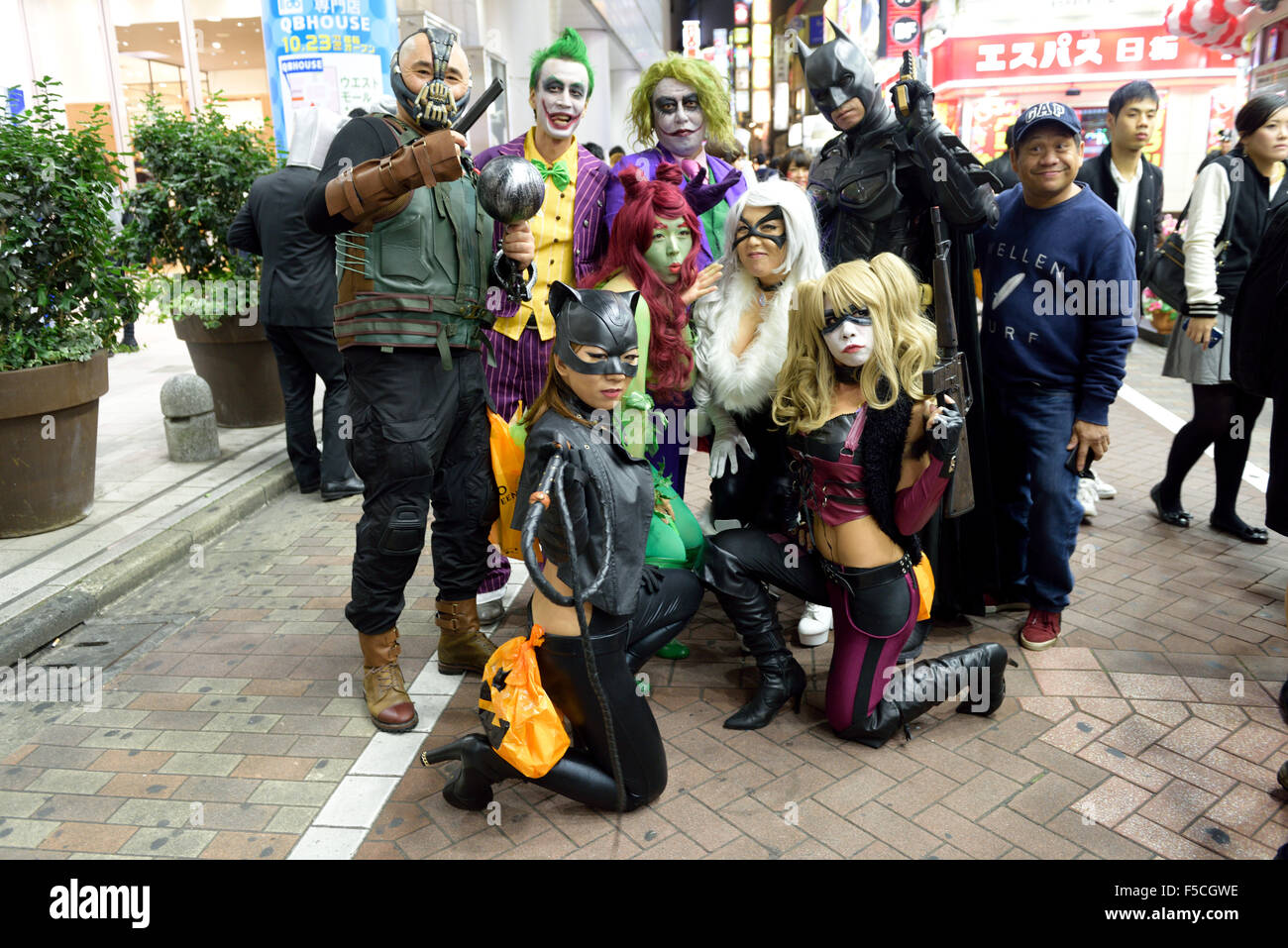 Costumed partygoers celebrate Halloween at Tokyo's Shibuya famous ...