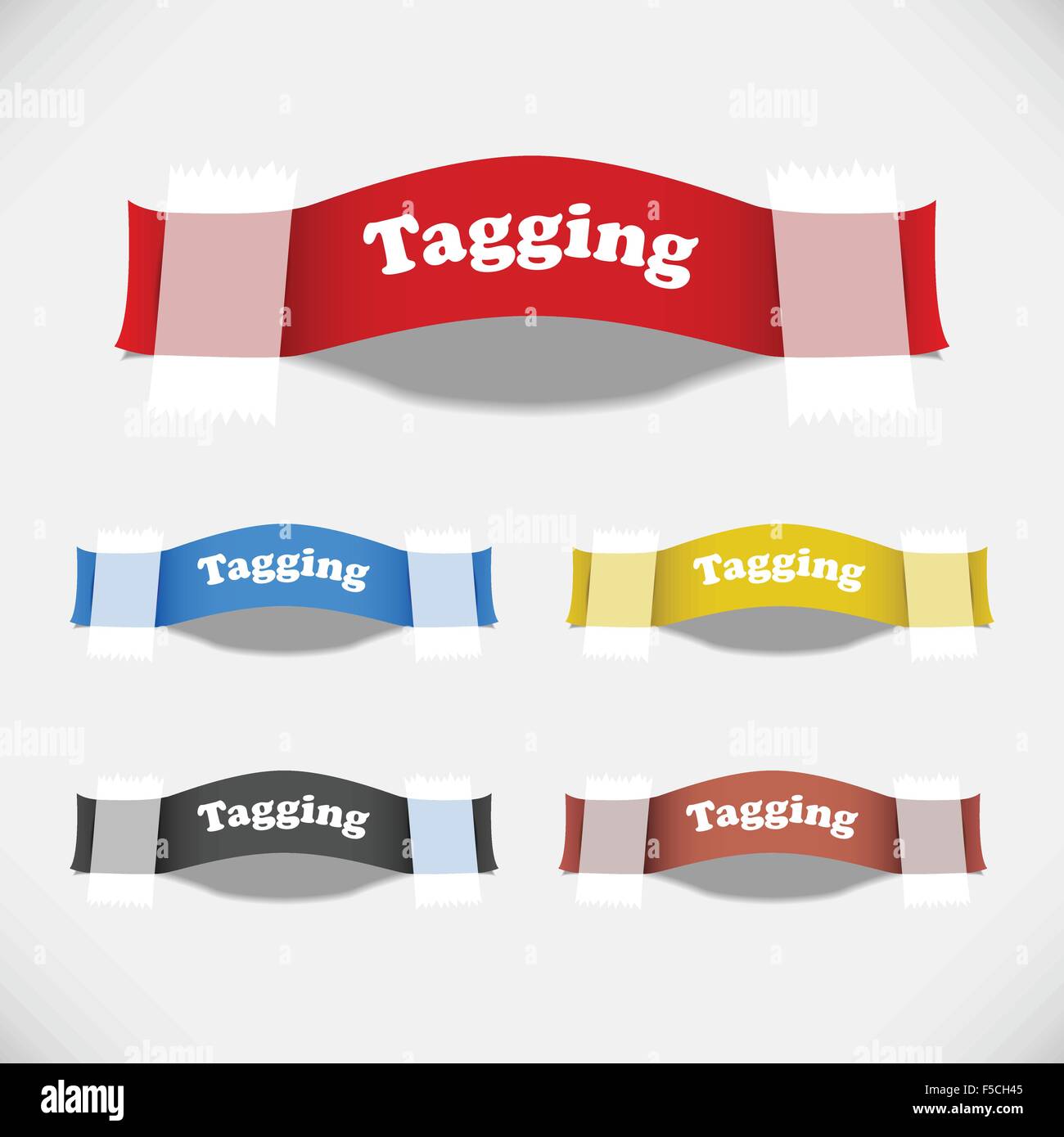 Tag Sticker Label Plaster Shadow Stock Vector Image & Art - Alamy