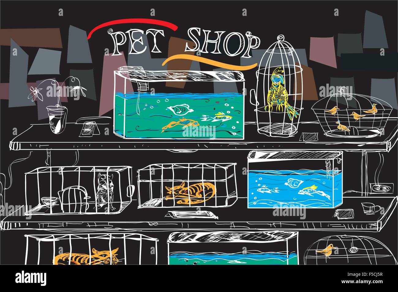 Pet Shop Illustration Stock Vector Image & Art - Alamy