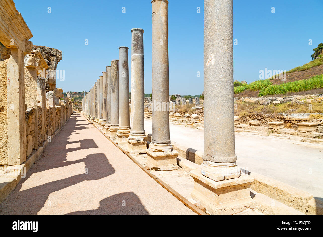 old construction in asia turkey the column and the roman temple Stock ...