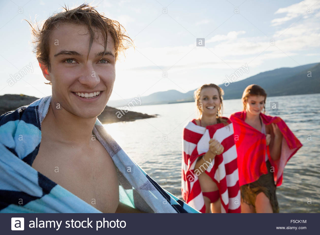 Women drying her hair with towel hi-res stock photography and images ...