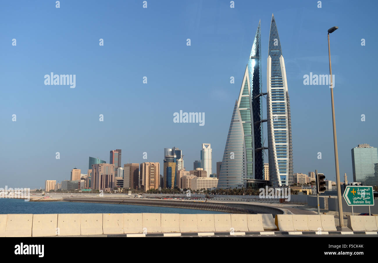 Manama, Bahrain. 01st Nov, 2015. Highrises in Manama, Bahrain, 01 ...