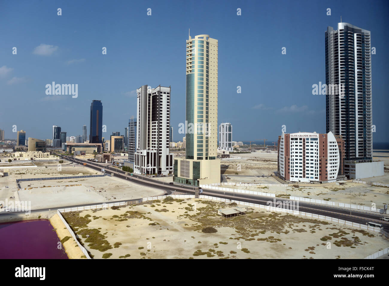Manama, Bahrain. 01st Nov, 2015. Highrises and abandoned areas in ...