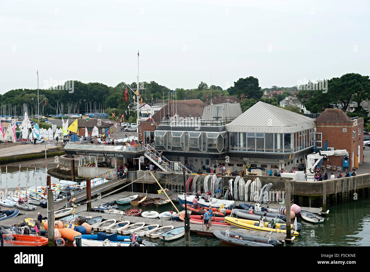 lymington harbour and yachts hampshire Stock Photo - Alamy